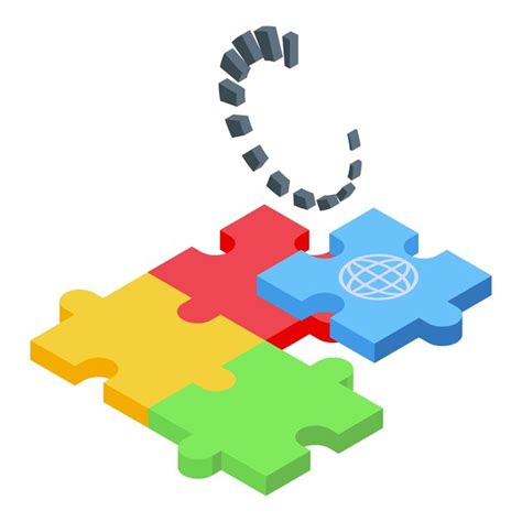 Premium Vector Web Puzzle Icon Isometric Vector Lost Connection Internet Error