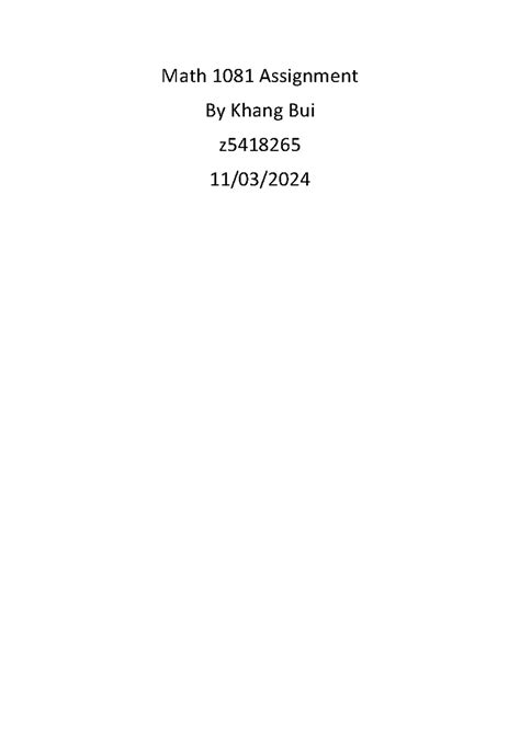 1081 assignment math 1081 assignment by khang bui z 11 03 2 p a g