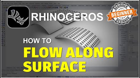 Rhino How To Flow Along Surface Tutorial Youtube