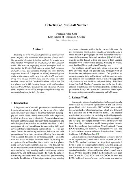 PDF Detection Of Cow Stall Number