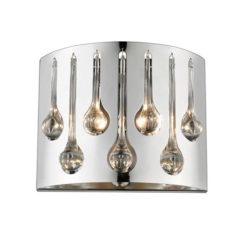 Filament Design Applique Murale à 2 Ampoules Au Fini Chrome Avec Abat