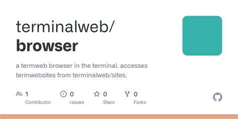 Github Terminalwebbrowser A Termweb Browser In The Terminal