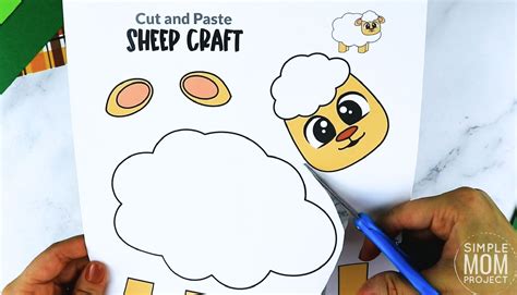 Free Printable Sheep Craft Template Simple Mom Project Sheep Crafts