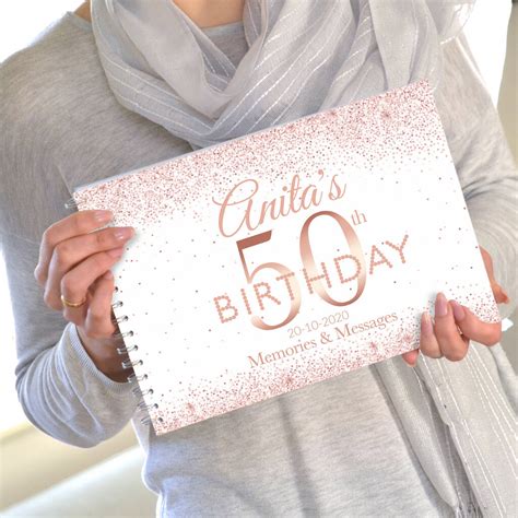 Rose Gold 50th Birthday Book By Amanda Hancocks