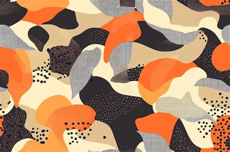 Camouflage Patterns With Geometric Shapes And Colors Premium Ai