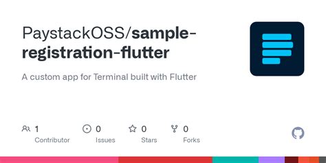 GitHub PaystackOSS Sample Registration Flutter A Custom App For