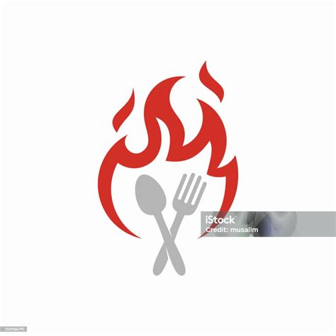 핫 푸드 로고 템플릿 디자인 개념에 대한 스톡 벡터 아트 및 기타 이미지 개념 개념과 주제 고기 Istock