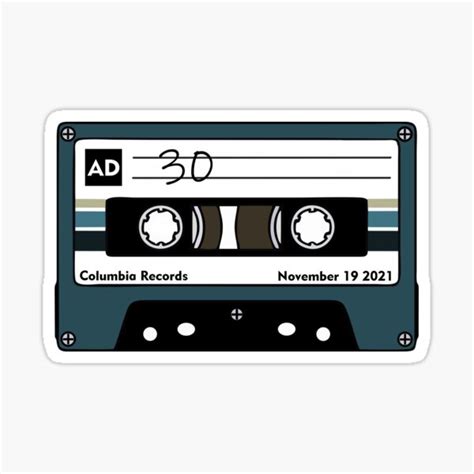 Adele 30 Cassette Sticker For Sale By Vandakhoshgelle Redbubble