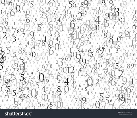 random numbers 0 9 background matrix stock vector royalty free