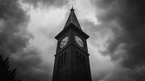Clock Tower Under Clouds