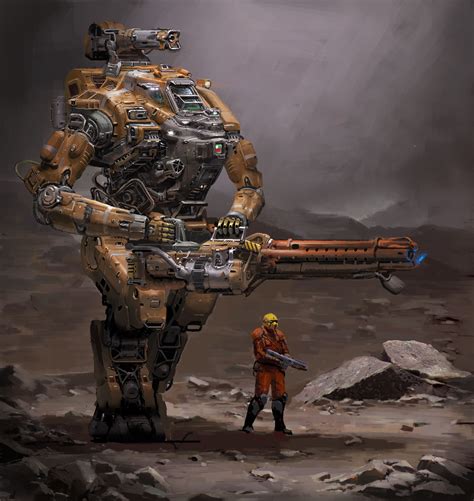 Artstation Heiringu Heavy Mecha Weiyi Qin Mecha Mech Armor Concept