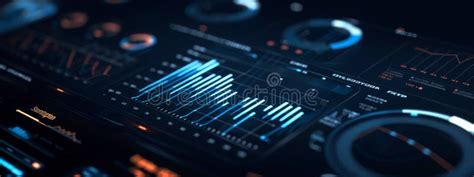 futuristic digital marketing dashboard displaying interactive data