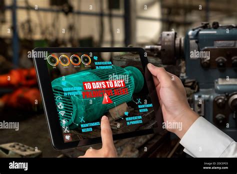 Engineer Use Augmented Reality Software In Smart Factory Production