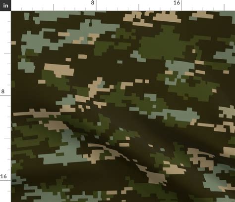 Digital Camouflage In Pixellated Fabric Spoonflower