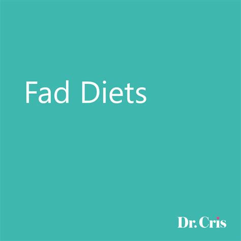 Fad Diets Dr Cris