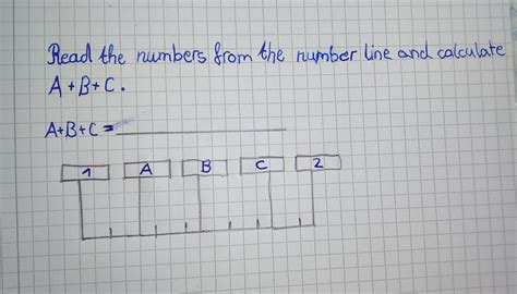 solved read the numbers from the number line and calculate a b c b a b
