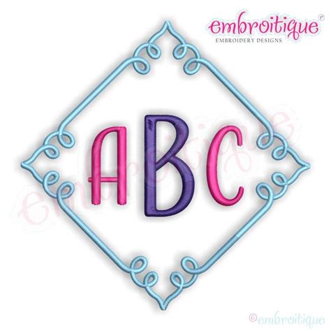 Square Font Frame 1 10 Sizes Products SWAK Embroidery