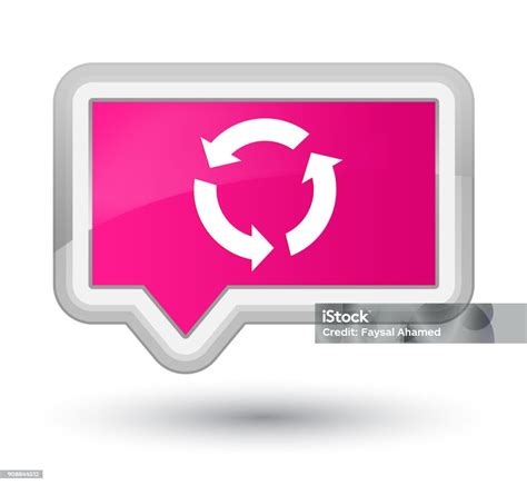 Refresh Icon Prime Pink Banner Button Stock Illustration Download
