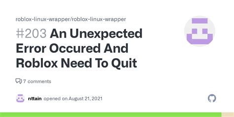 An Unexpected Error Occured And Roblox Need To Quit · Issue 203