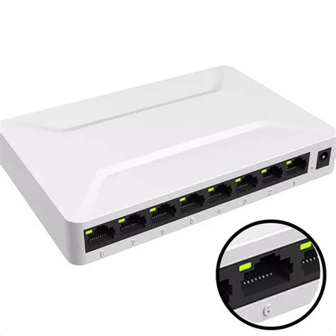 Switch 8 Portas Gigabit 1000 Mbps Hub Para Internet Com Nota Frete Grátis