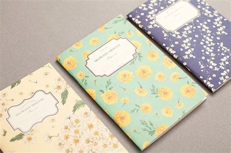 Ruled Notebook Floral Pattern M Flower Ruled Notebook