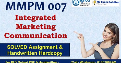 Ignou Mmpm 007 Solved Assignment 2023 24 My Exam Solution