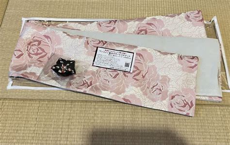 ふりふ 未使用 福袋 薔薇 ピンク 半幅帯 帯留め チケット メルカリ