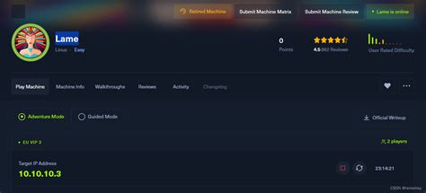 Hackthebox Lame Hack The Box Lame Csdn