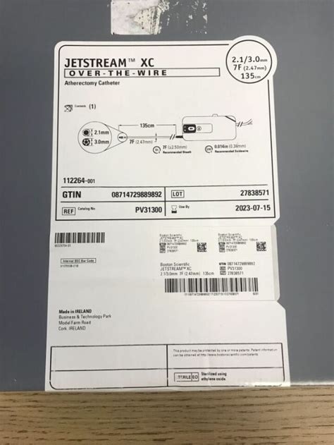 New Boston Scientific Pv31300 Jetstream Xc Over The Wire Atherectomy