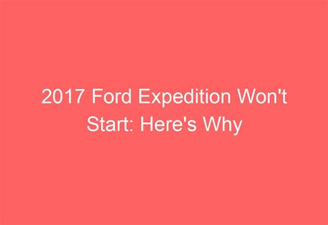 Your Ford Expedition Liftgate Wont Open Heres How To Fix It