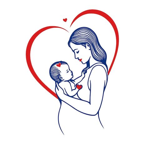 Feliz Día De La Madre Una Madre Abrazando Y Besando A Sus Hijos Con