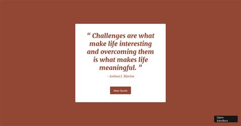 Random Quote Generator Codesandbox