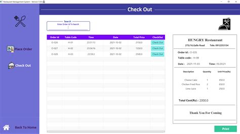 Github Amasha Restaurant Management System