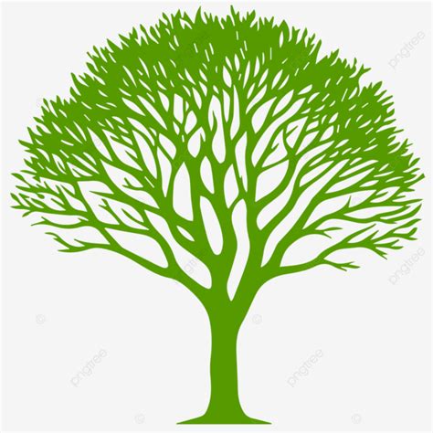 Tree Silhouette Without Leaves Vector Tree Silhouette Tree Green
