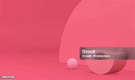 3d 연단 핑크 쇼룸 기하학적 디자인 반원 구 장식 요소 현실적인 벡터 반이 채워진에 대한 스톡 벡터 아트 및 기타 이미지 반이 채워진 배경 주제 원형 Istock