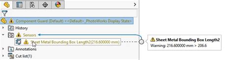 How To Use Sensors For Sheet Metal Solidworks Plm Tech Talk