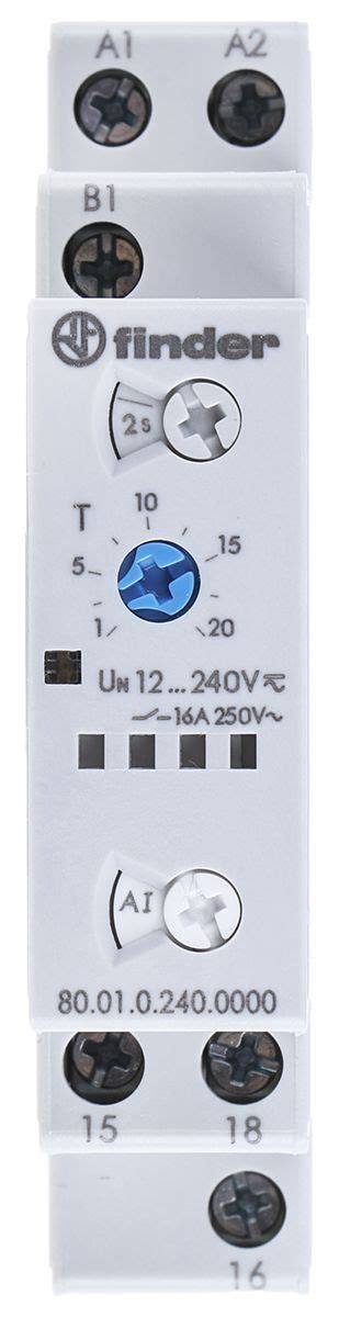 80 01 0 240 0000 Relais temporisé Finder 80 Series 12 240V c a