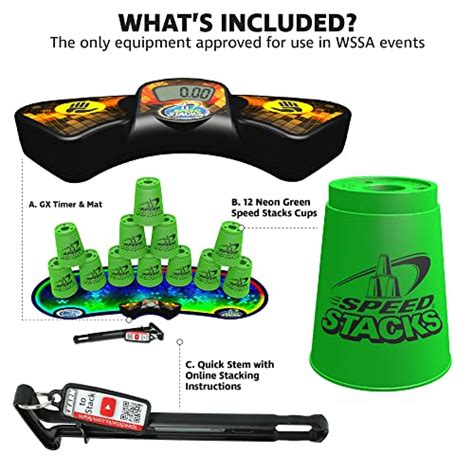 Speed Stacks Sport Stacking Competitor Neon Green 12 Cups Holding