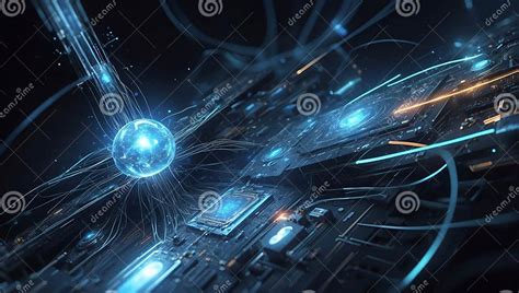 Quantum Illumination Ai Enhanced Qubit Visions Ai Generate Stock