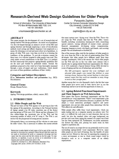 kurniawanzaphiris 2005 research derived web design guidelines for
