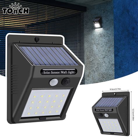 20 Led Solar Motion Sensor Wall Light 1 Mode Simple Operation Wireless Security Ip64 Waterproof