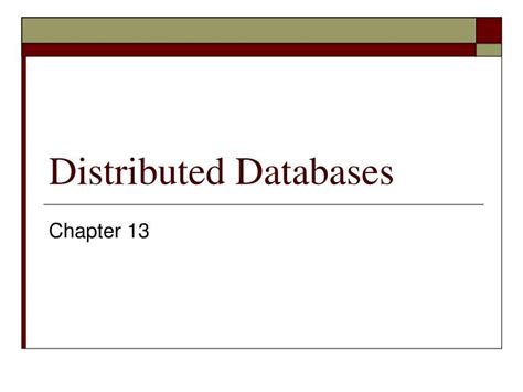 PPT Distributed Databases PowerPoint Presentation Free Download ID