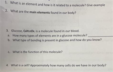 Solved What Is An Element And How Is It Related To A Chegg