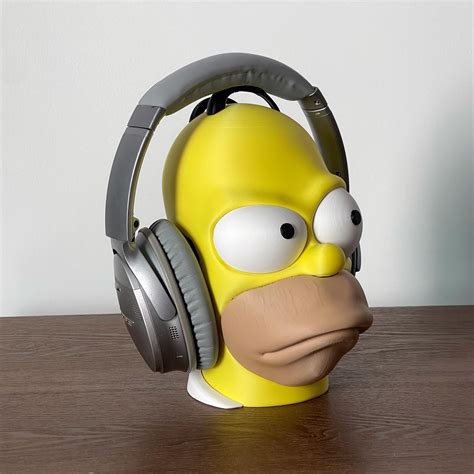 Homer Simpson Headphone Stand Funny Gamer Headset Holder Unique Desk