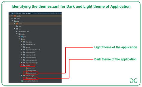 How To Build Material And Dark Themes Apps Using Style In Android GeeksforGeeks