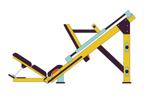 Best Man Placing Feet On Leg Press Machine Illustration Download In Png