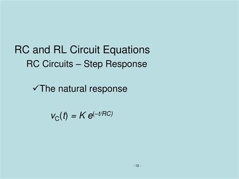 ppt key concepts rc and rl circuit equations first order circuit step