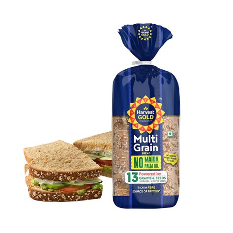 Buy Harvest Gold Multigrain Bread 13 Grains And Seeds Zero Maida