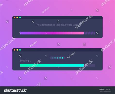 progress loading bar vector progress upload stock vector royalty free