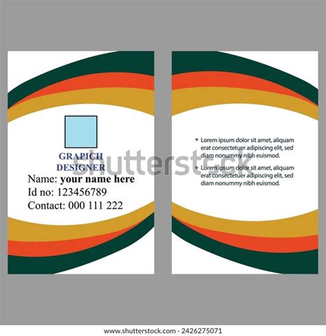 Creative Modern Id Card Template Stock Vector Royalty Free 2426275071